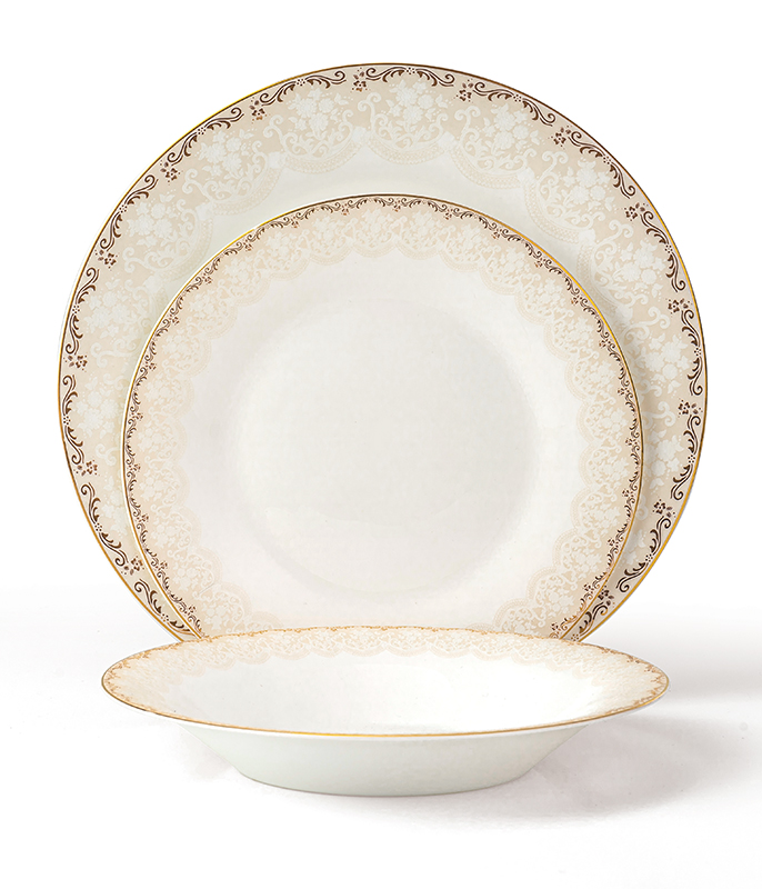 Food Appeal | סט צלחות זכוכית אנטי צ'יפ - 18 חלקים FREESIA | סט צלחות ...